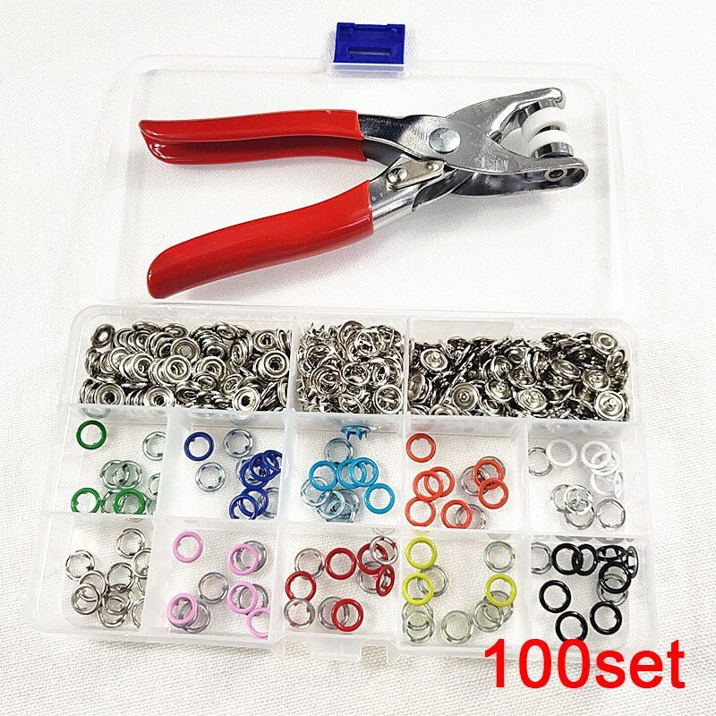 Metal Snaps Buttons With Fastener Pliers Press Tool Kit – Linnaco