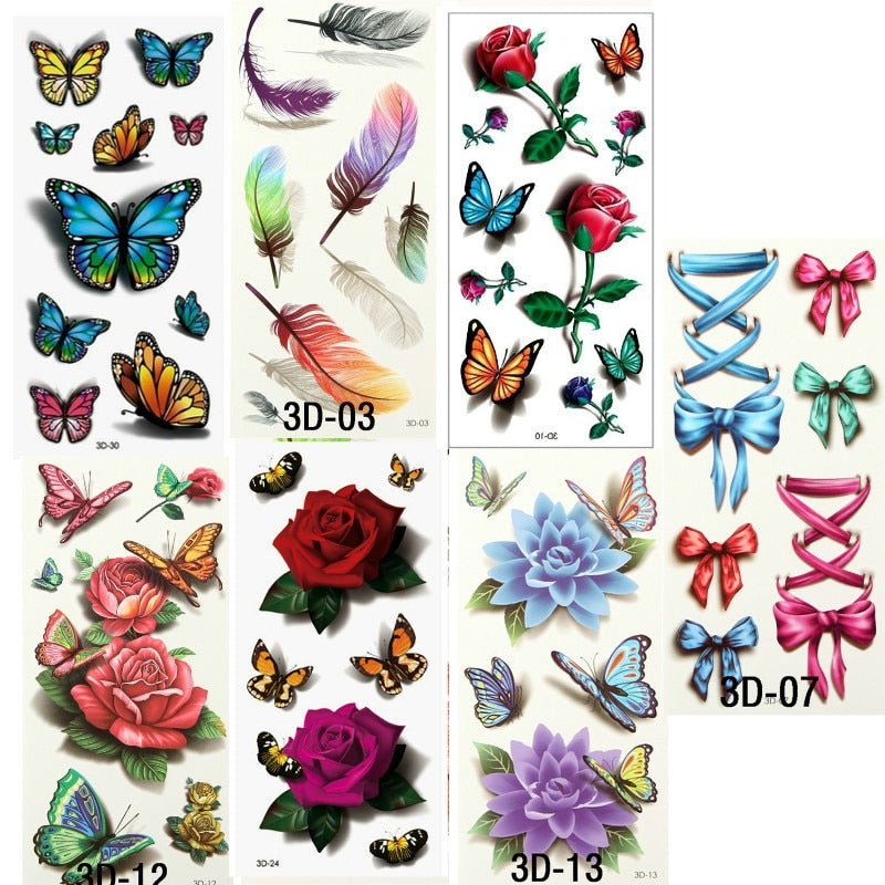 Temporary Tattoos 3D Waterproof – Linnaco